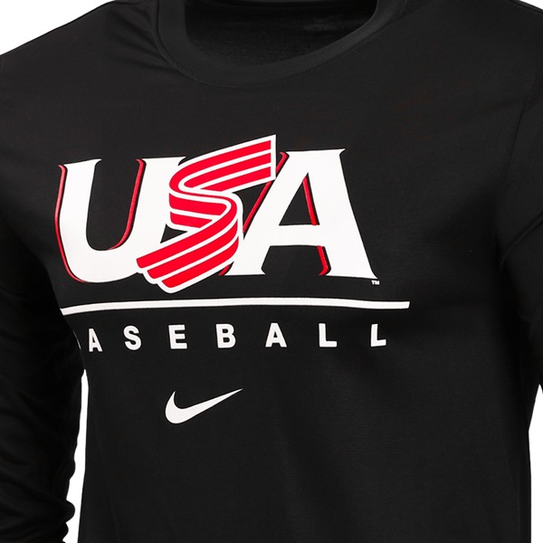 Black Legacy Logo Long Sleeve Legend Tee | USA Baseball Shop